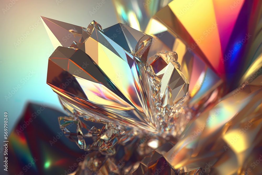Crystal prism diamond background overlay digital art reflection ...