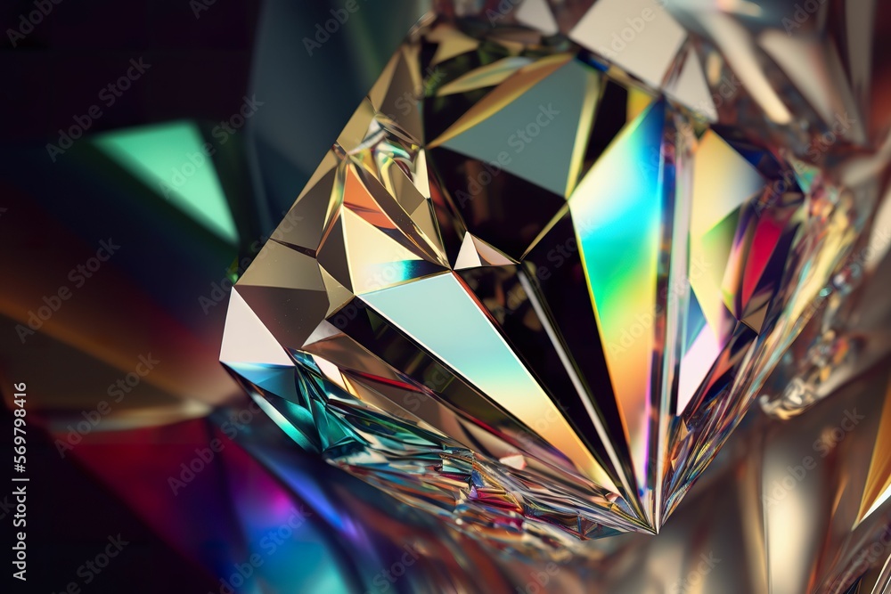 Crystal prism diamond background overlay digital art reflection ...