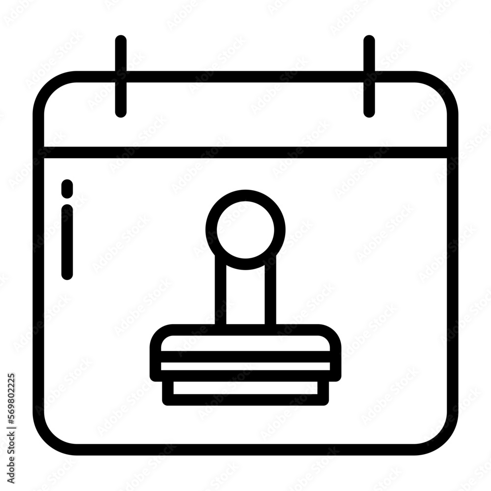 Outline Calendar icon Stock Vector | Adobe Stock