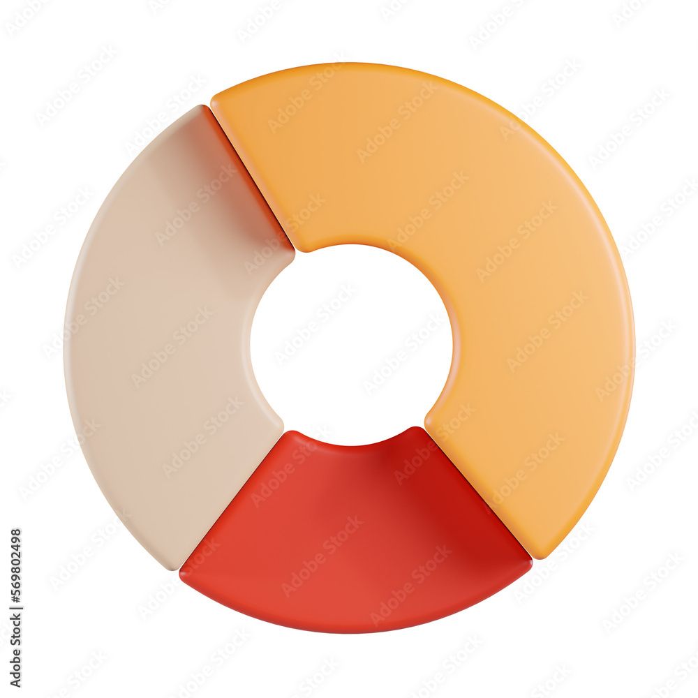 Doughnut Chart 3D Icon ilustração do Stock | Adobe Stock