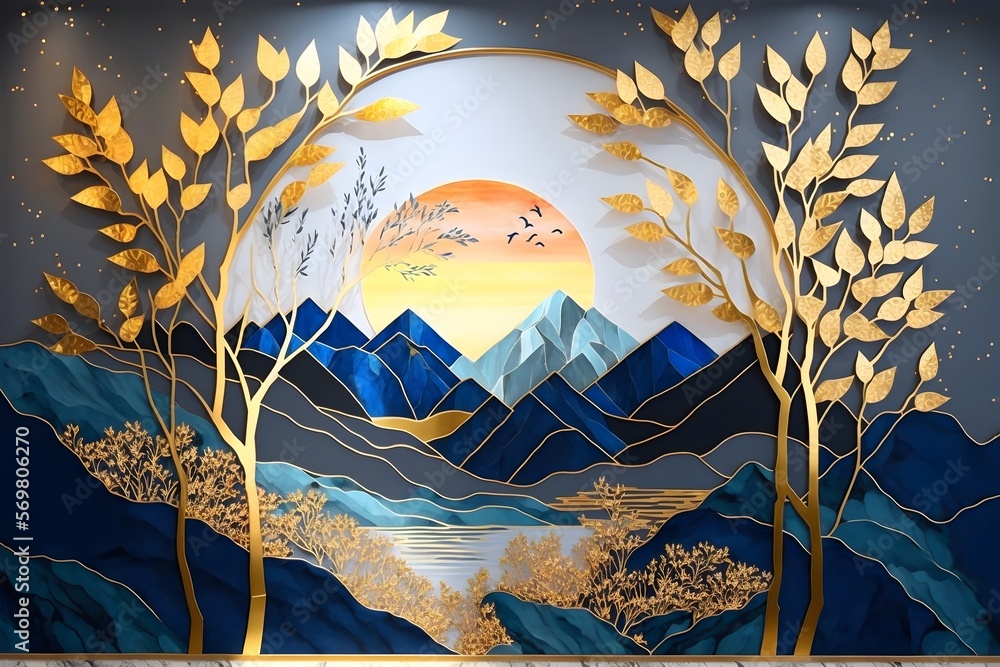 Wall Landscape Drawing