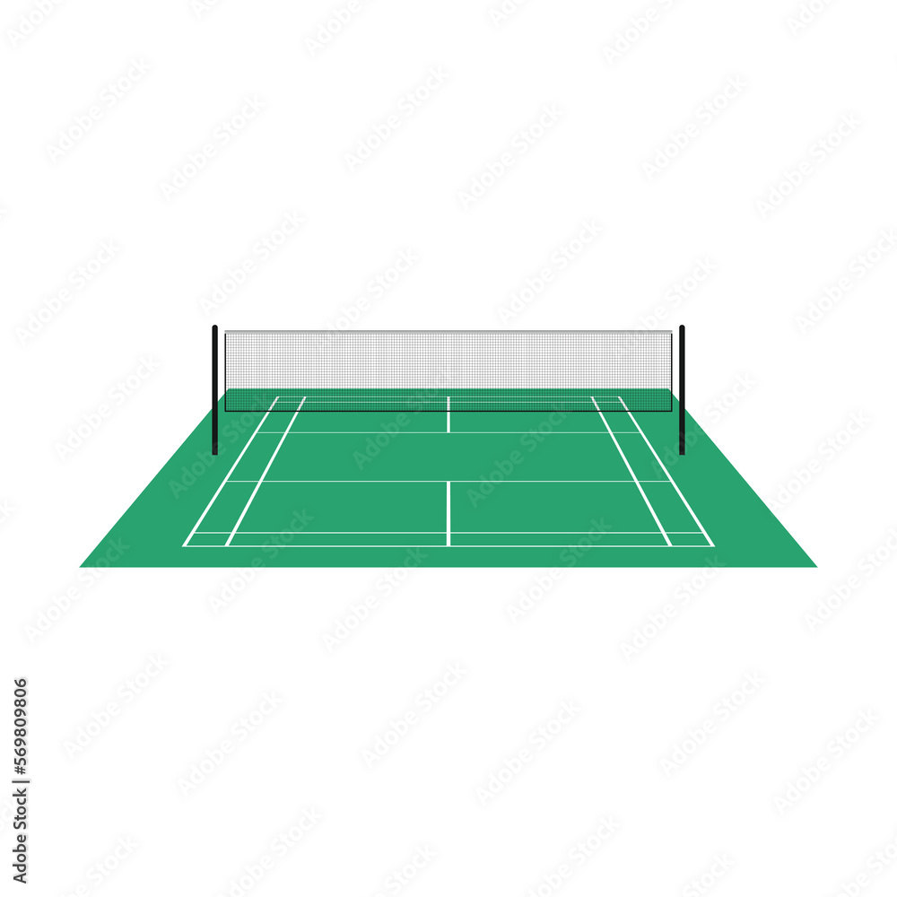 3d badminton court vector graphics Stock Vector | Adobe Stock