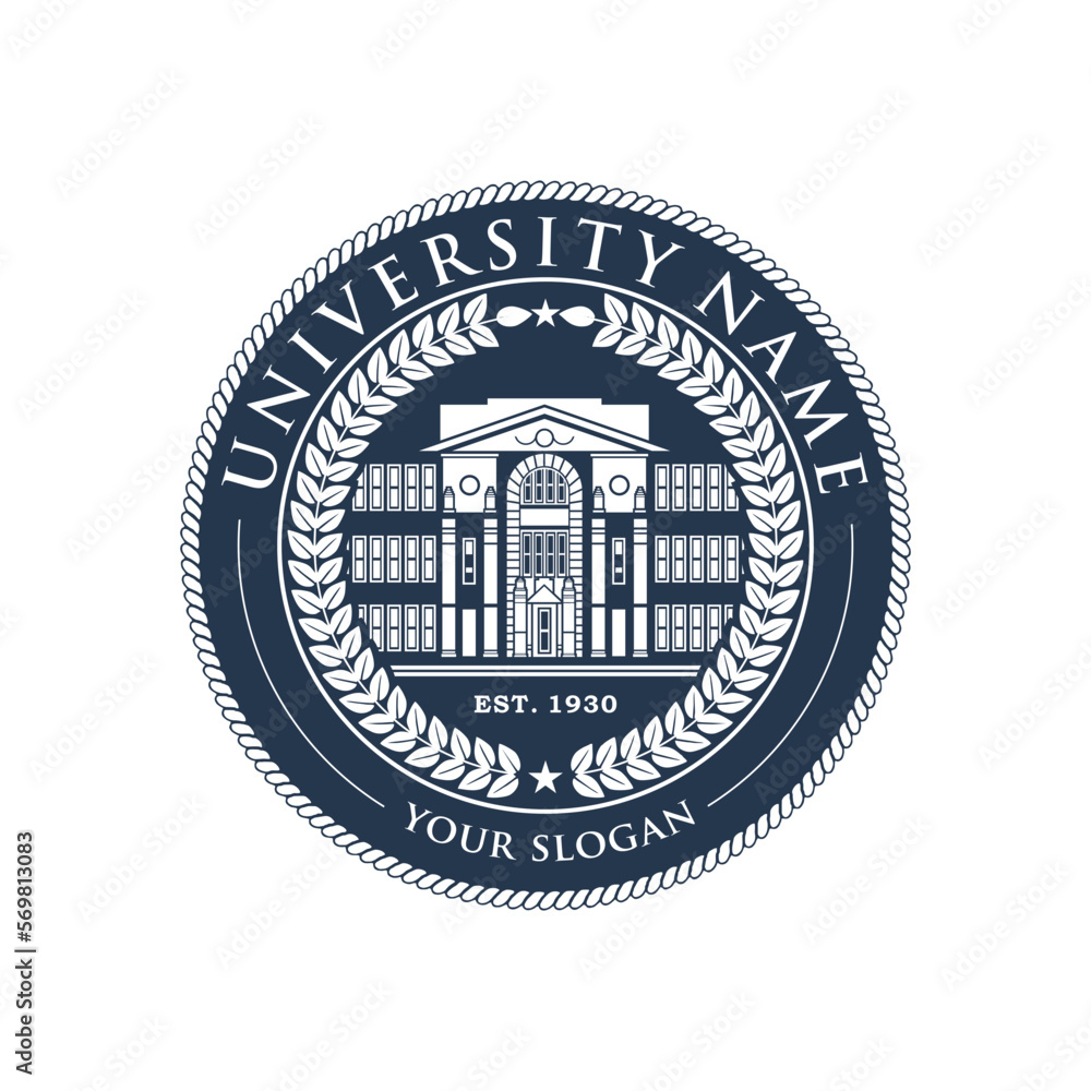university and college school crests and logo emblems Stock Vector ...