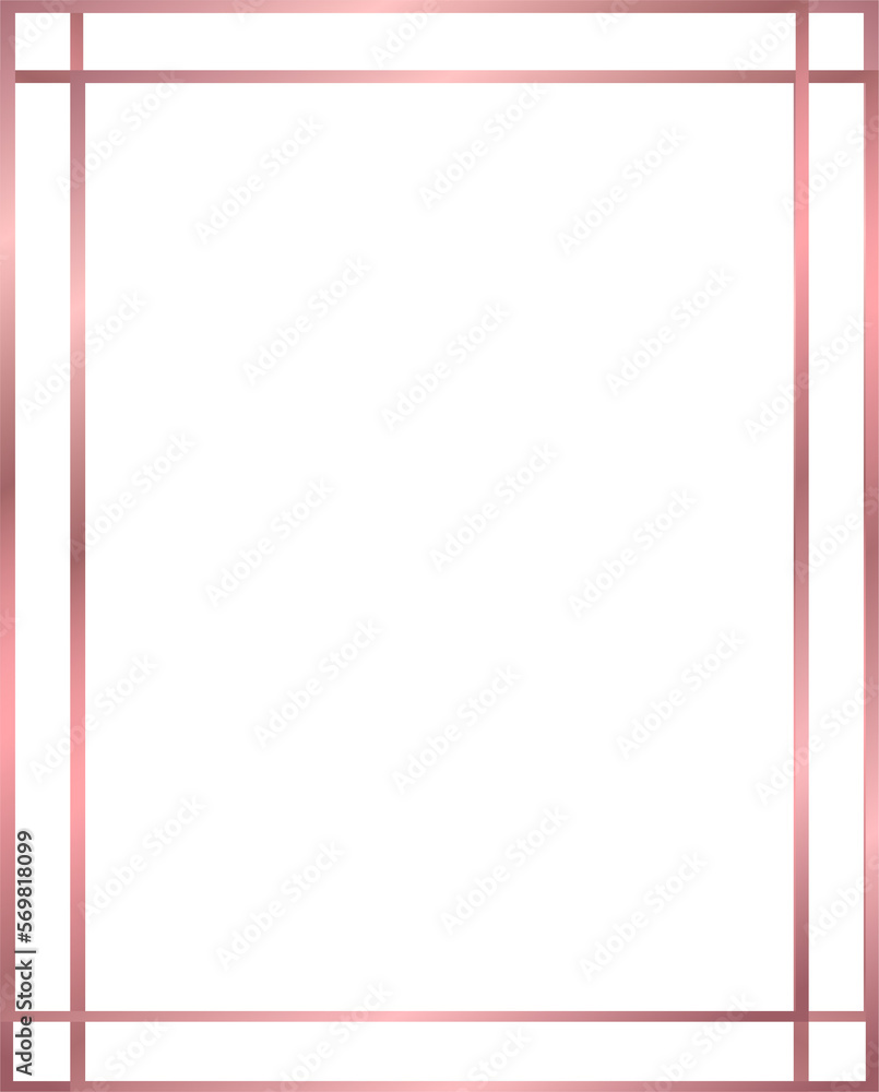 rose gold border frame Stock Illustration | Adobe Stock