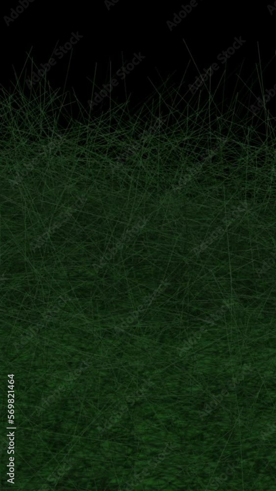 vertical video , Grass animation on black background - 3d render Stock ...