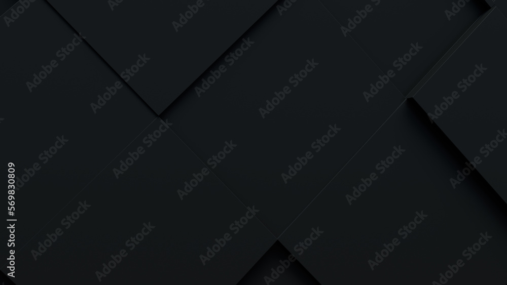 Black, Tech Background with a Geometric 3D Structure. Dark, Minimal ...