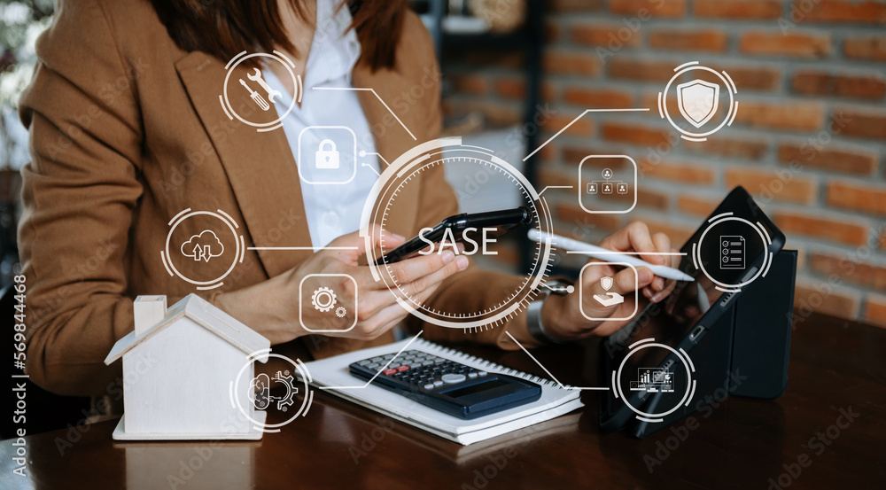 SASE Secure Access Service Edge concept Hand touching Secure Access ... SASE Secure Access Service Edge concept Hand touching Secure Access ...