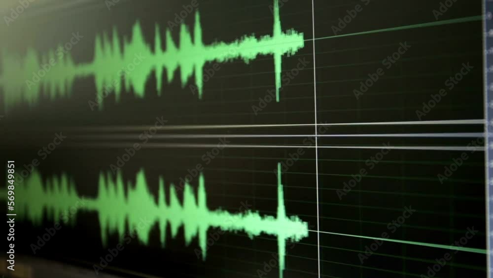 stereo sound effect signal with color gradient vertical lines with ...