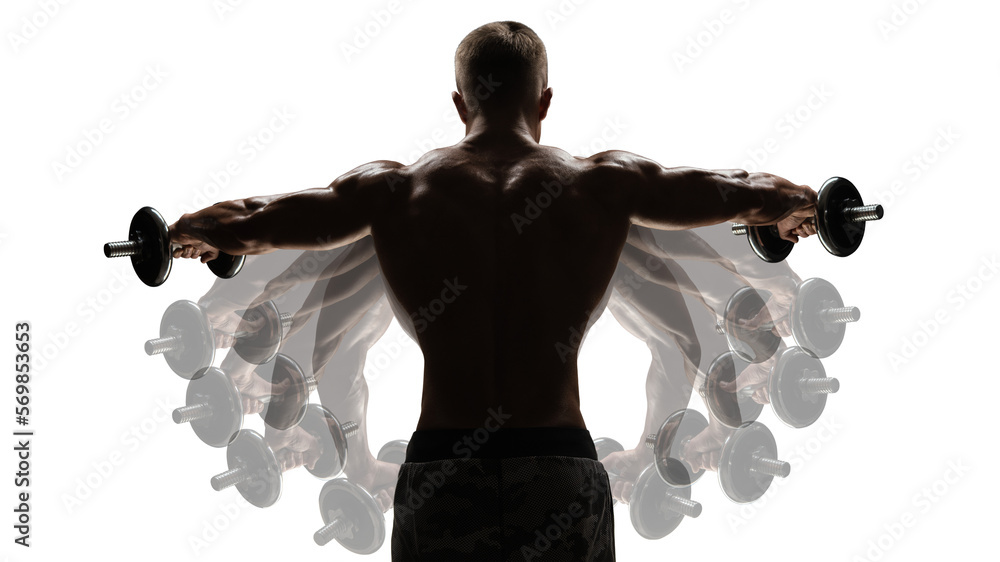 Dumbbell Lateral Raise workout concept transparent PNG photo ...
