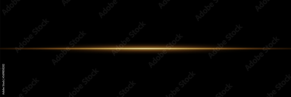 Abstract stylish light effect on transparent background. Golden glowing ...