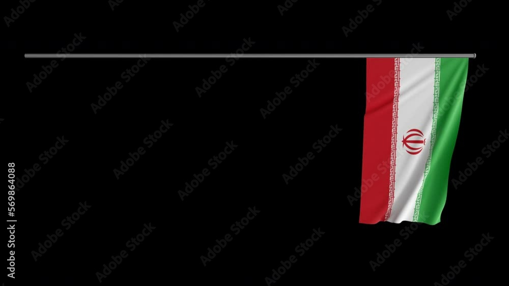 Flag Animation on Pole Iran - Highly Detailed and Realisitic 15 Seconds ...