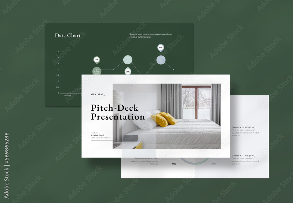 Business Pitch Deck Layout Stock Template | Adobe Stock