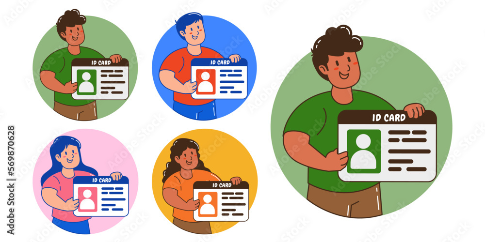 identity card with personal information national identification ...