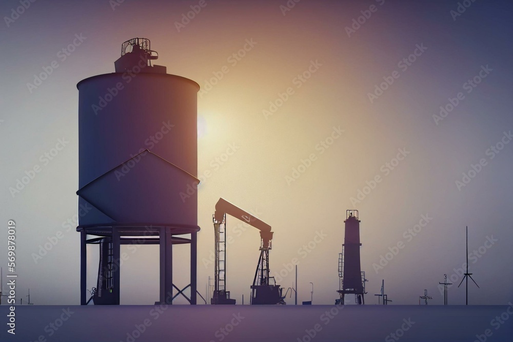 Crude oil tank on stack coin as price chart graph rising up and pump ...