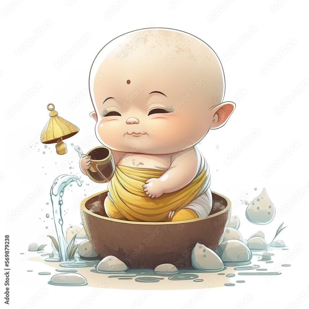 Happy Buddha Purnima Vesak,Buddhist festival,baby buddha.Generative AI ...