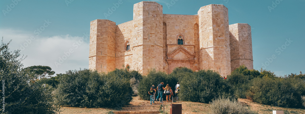 Castel del Monte is a 13th century fortress, Puglia Italy Stock Photo ...