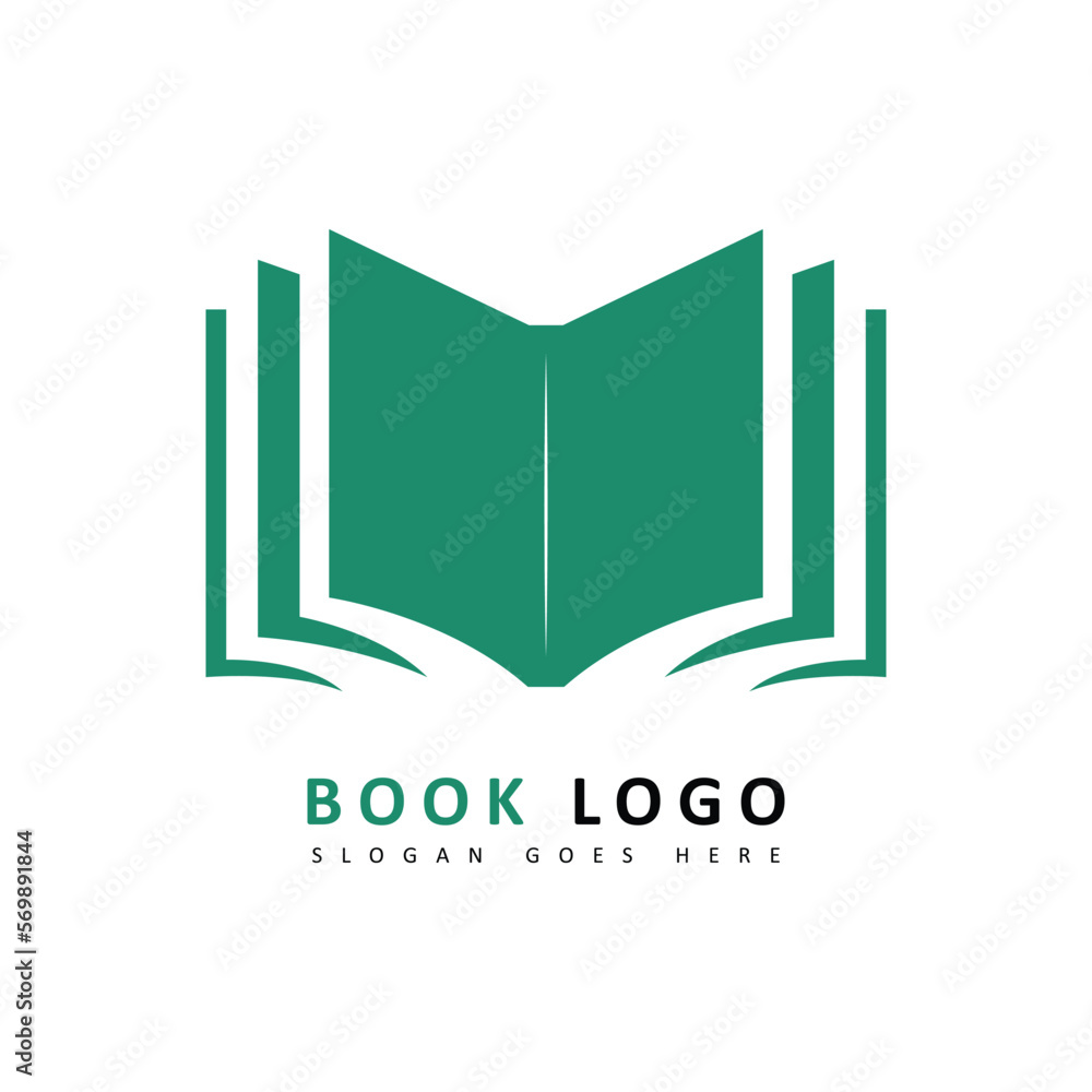 Vector illustration of bookstore logo for education, smart learning ...