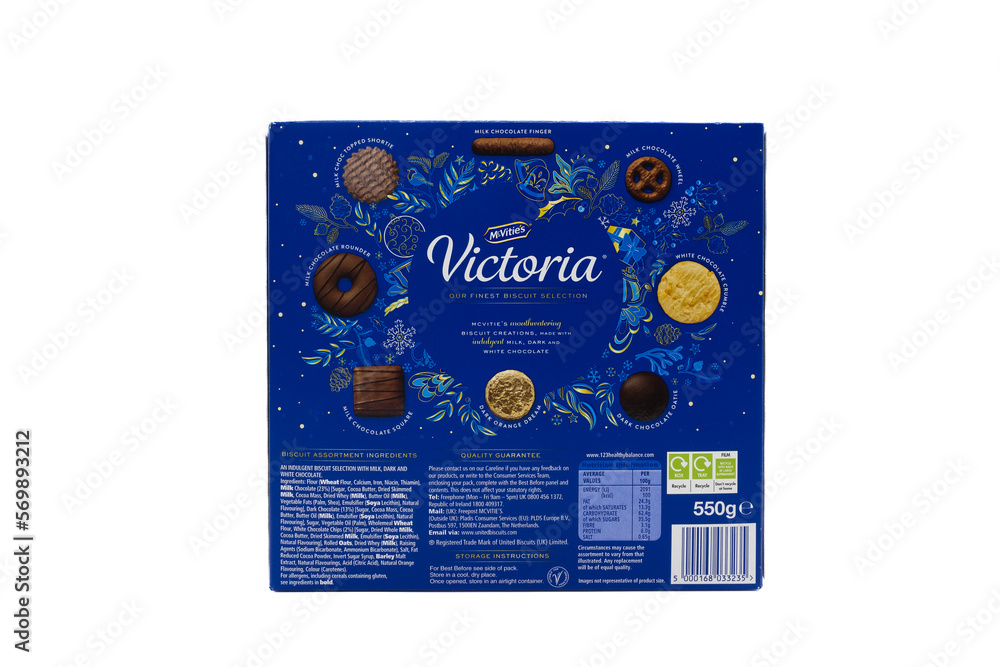 McVitie’s branded 550g Victoria biscuit selection in a festive themed ...