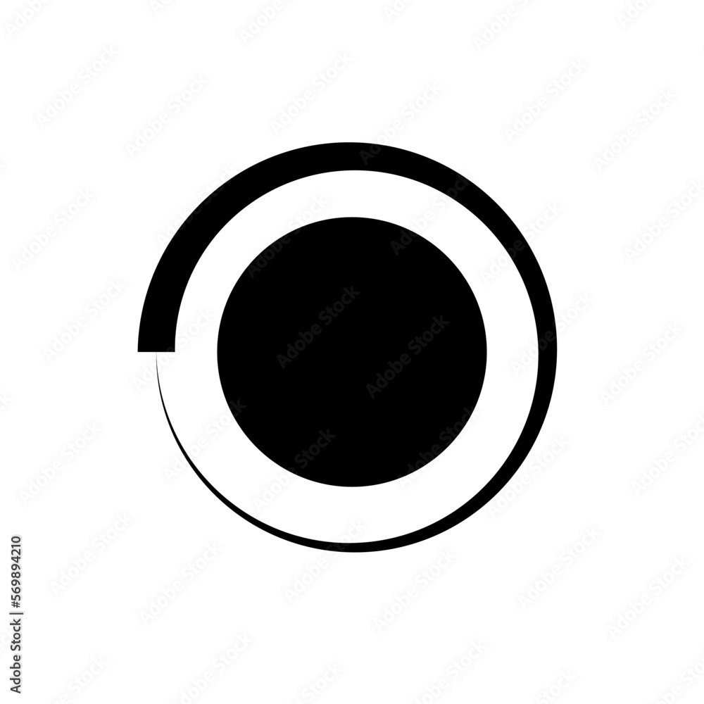 circular button with minimum to maximum indicator icon symbol vector ...