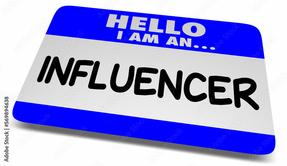 Hello I Am An Influencer Social Media Personality Celebrity Name Tag ...