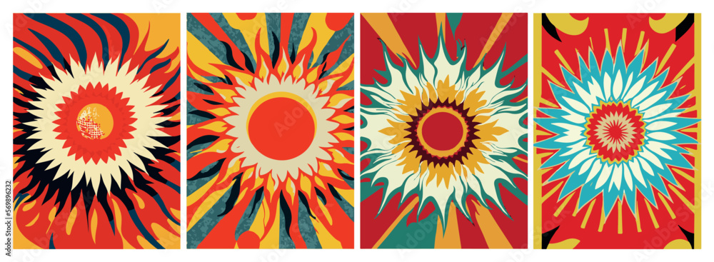 Set Of Backgrounds For The Sun Text Set Of Backgrounds For Hippie Text Positive Art Hippie