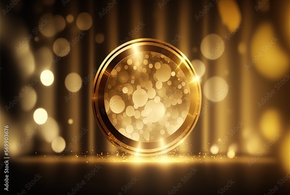 gold stage product showcase , abstract gold bokeh light background ...