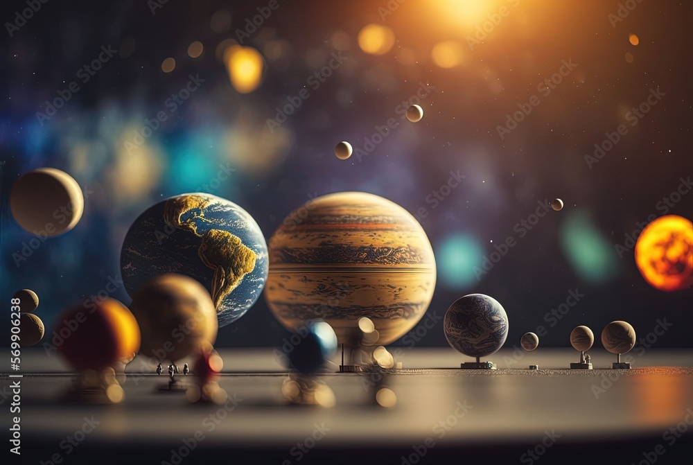 Mini Planets Illustration