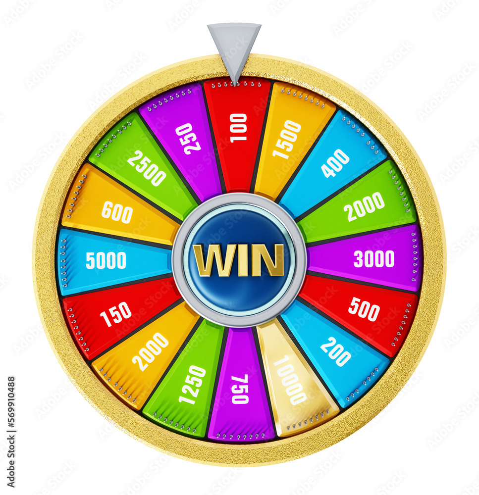 Wheel of fortune on transparent background. 3D illustration Stock ...