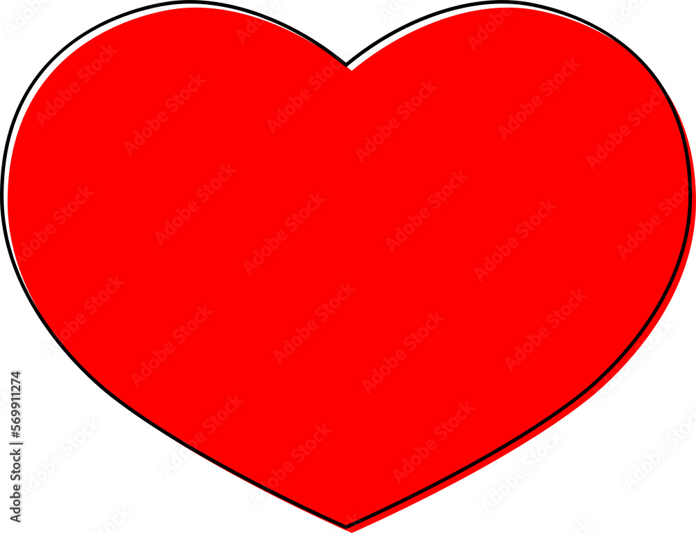 Heart symbol, PNG illustration Stock Illustration | Adobe Stock
