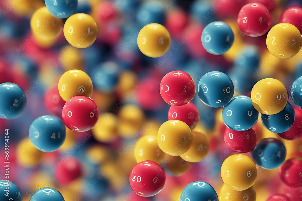 Bingo balls and cards on transparent background. Generative AI Stock ...