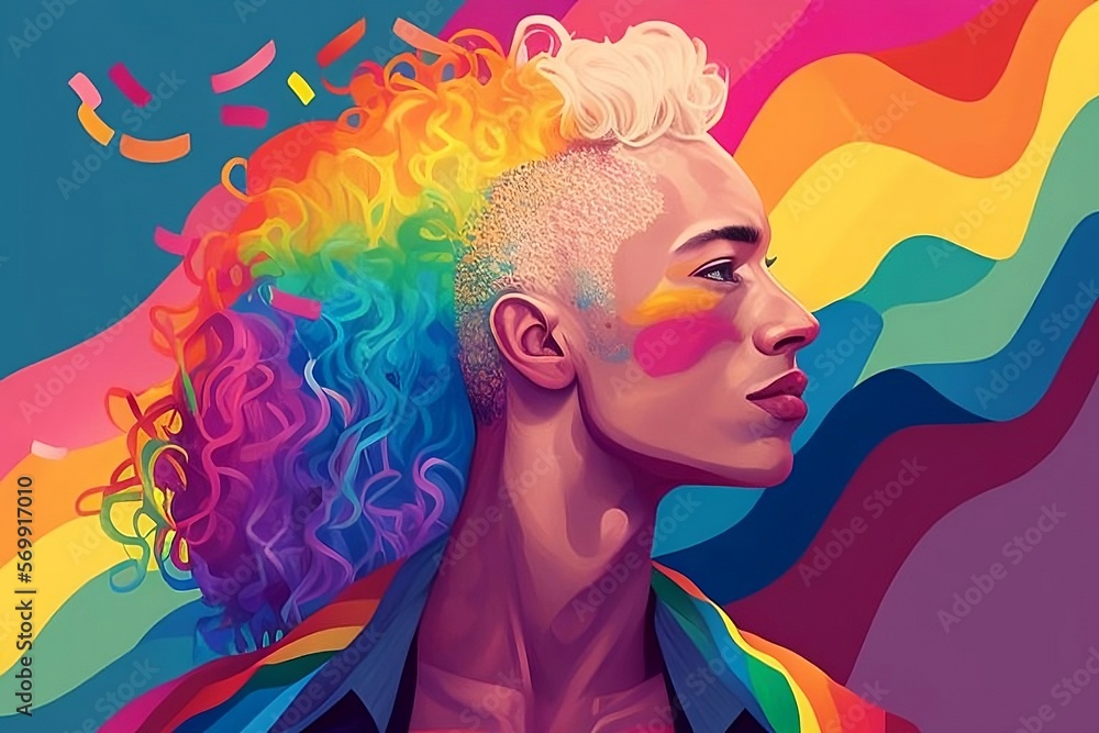 Illustration of LGBTQ+ Characters Who Are Uniform in Color and Unique ...