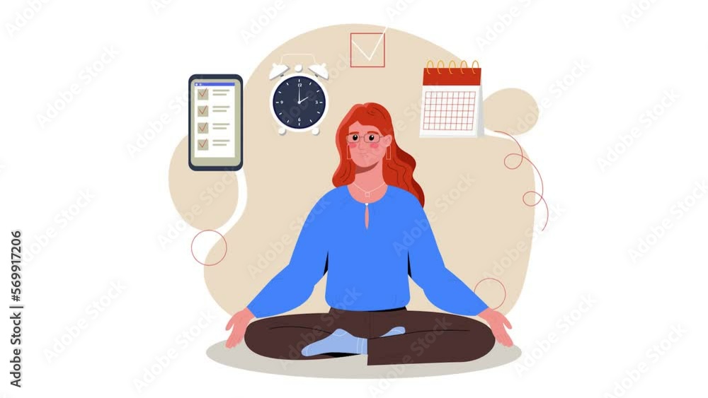 Self discipline video concept. Young Moving girl effectively completes ...