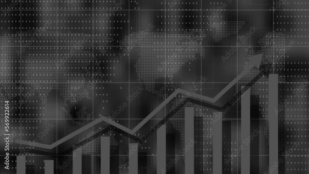Animated business Graph Chart arrows and indicating profit in the ...