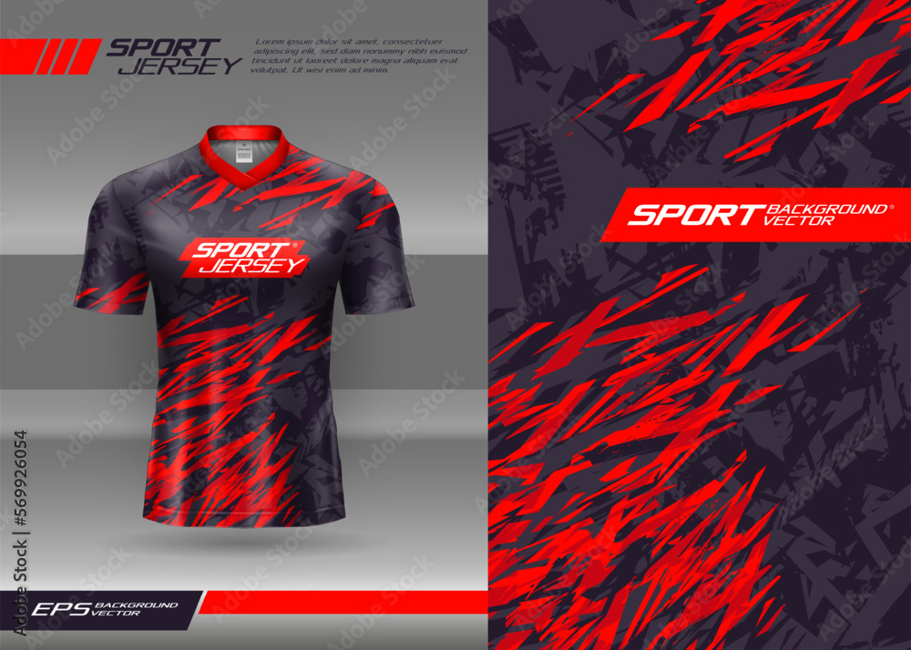 Sports T Shirt Jersey Abstract Texture Design For Sublimation Football Racing Gaming
