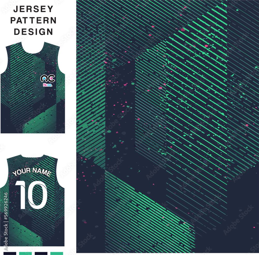 Diagonal strip green abstract concept vector jersey pattern template ...