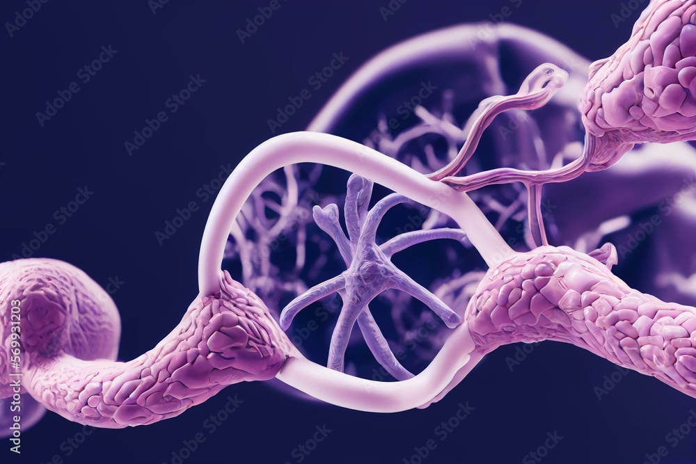 Diagnosis and treatment of pancreatic disease. Doctor showing ...