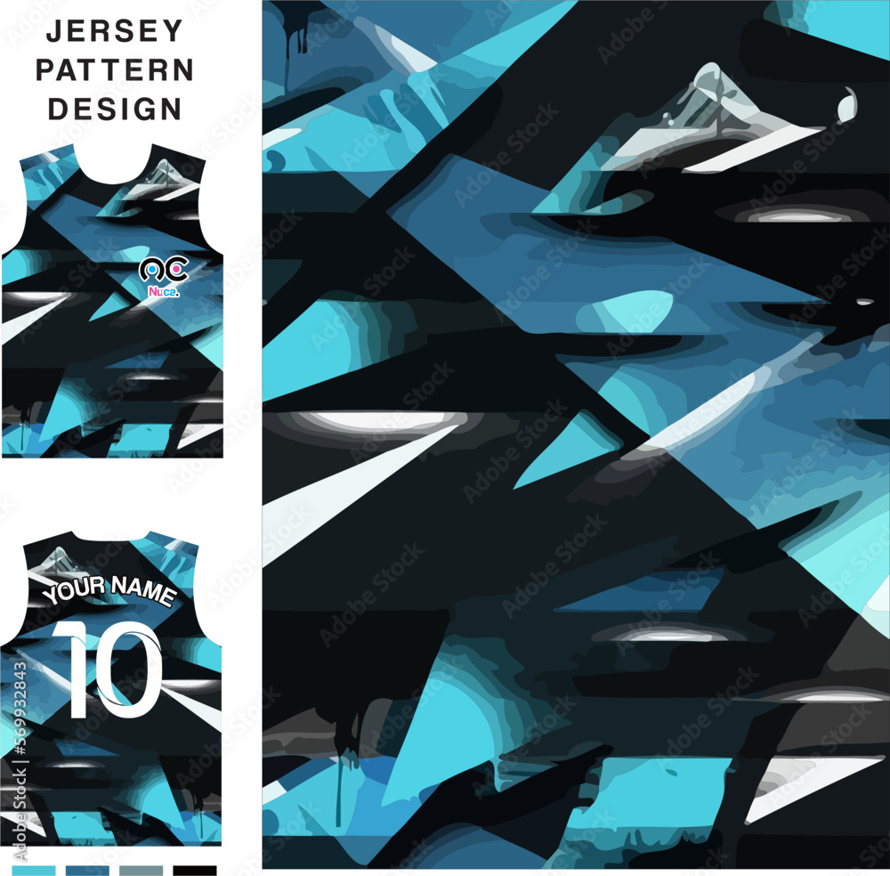 Abstract racing concept vector jersey pattern template for printing or ...