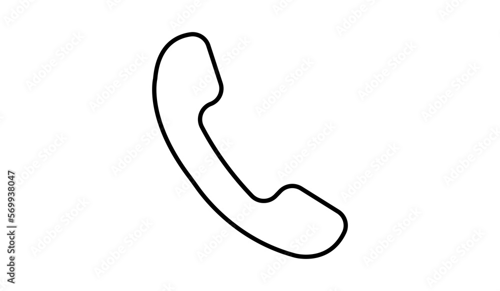 Phone icon in flat style. telephone call signs, phone message signs ...