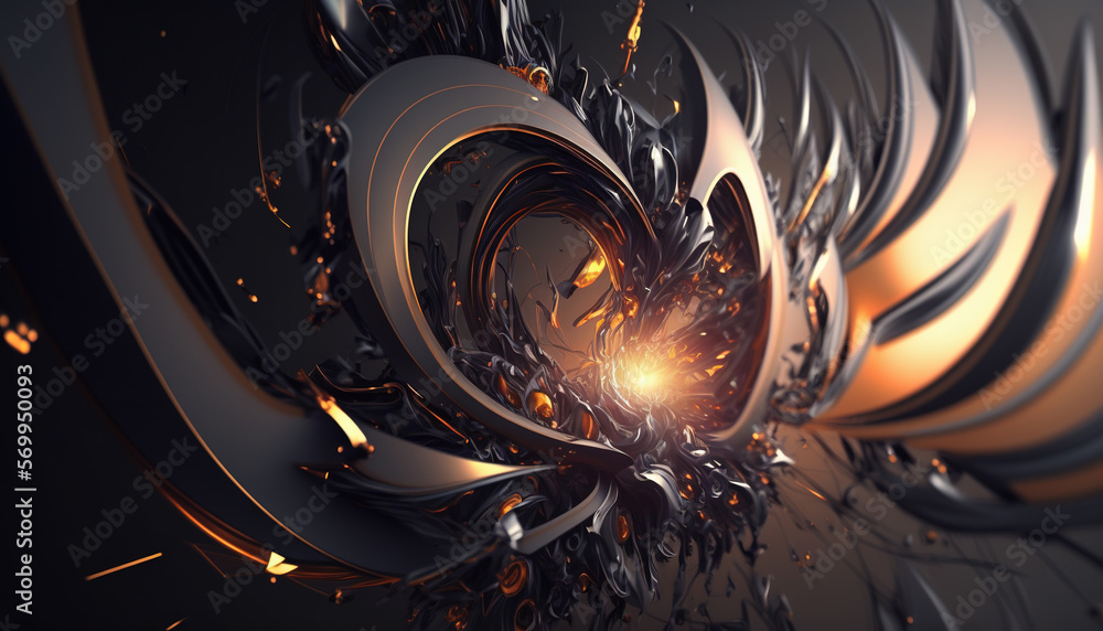 Abstract futuristic 4k wallpaper. AI Stock Illustration | Adobe Stock