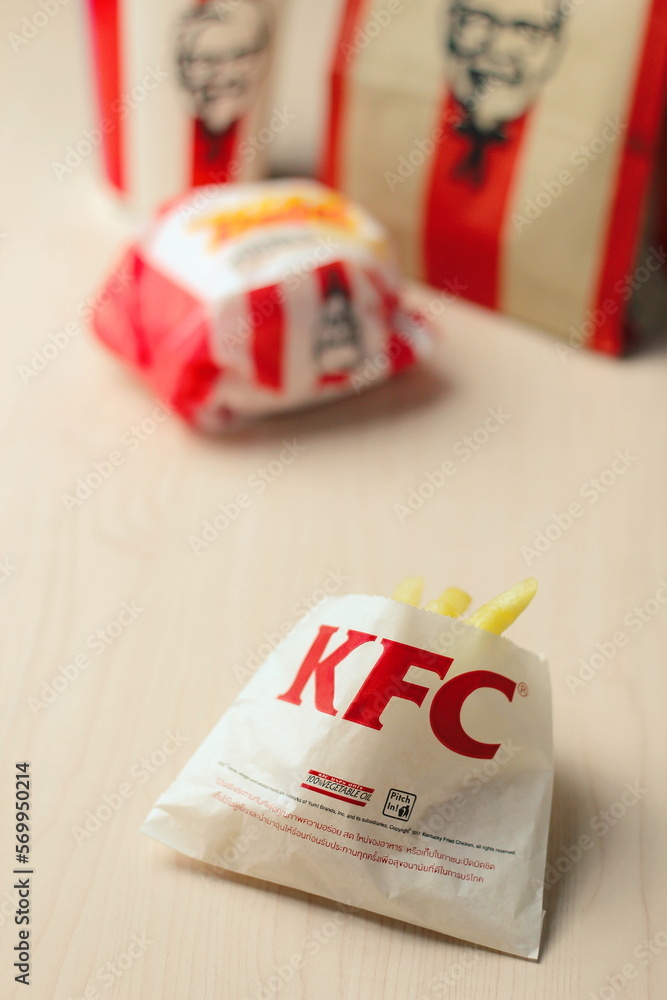 Bangkok, Thailand - January, 10 2023 : KFC Chicken Burger or Singer ...