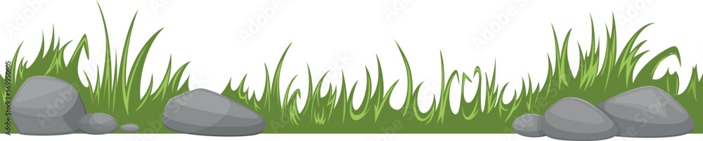 Cartoon Grass Border
