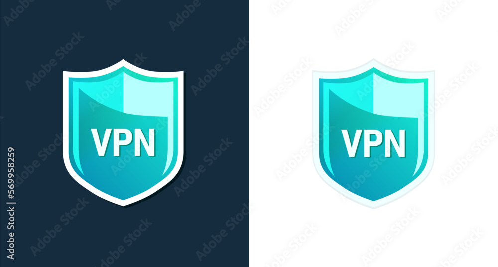 VPN symbol for logo, sticker or icon. Vector illustration isolated on ...
