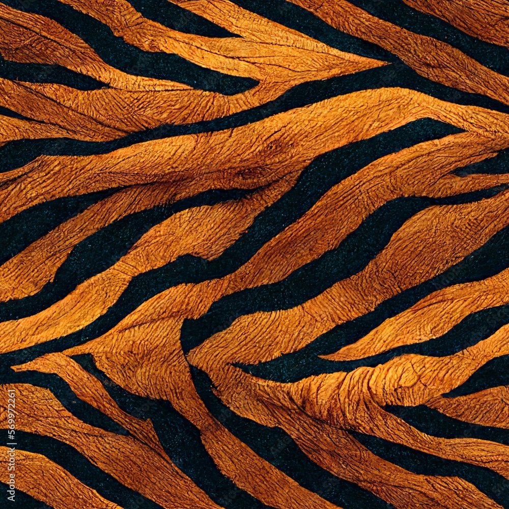 Seamless pattern with tiger texture. Appropriate for wrapping paper ...