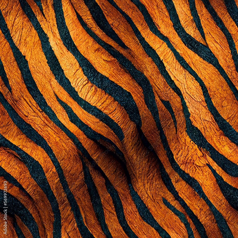 Seamless pattern with tiger texture. Appropriate for wrapping paper ...