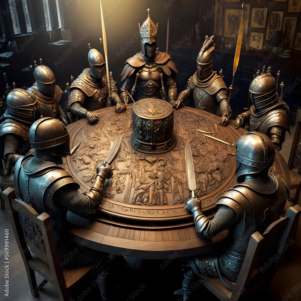 7 foot tall warrior amongst his knights of the round table extremely ...