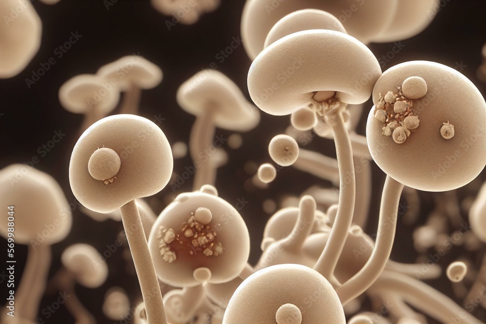 Sacharomyces yeast, probiotic fungi close-up (sacharomyces cerevisiae ...