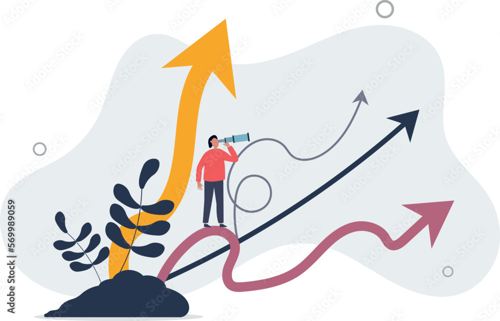 Choosing career path from different options .Work or job professional ...