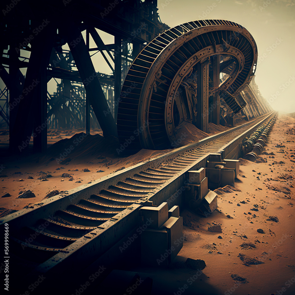 Abandoned industrial interior with old rusty machines. Creepy and dirty ...