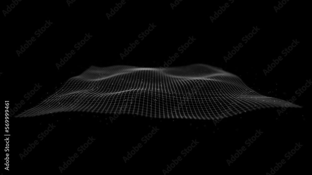 Abstract Mesh Waving Fx Background Loop/ 4k animation of an abstract ...