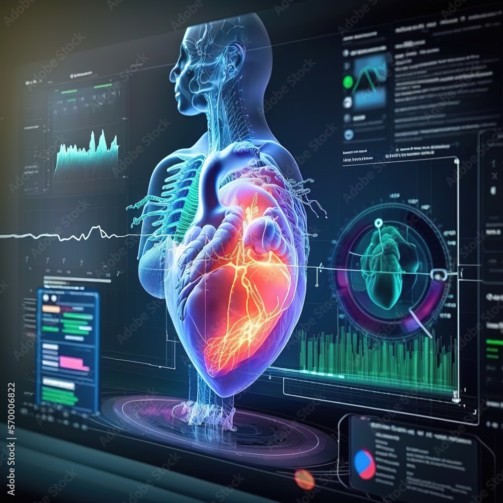 Cardiologist doctor diagnosis patient heart functions and blood vessel ...